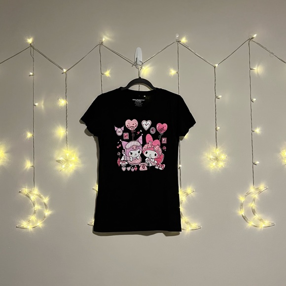 Hot Topic | Tops | Hot Topic Sanrio Kuromi X My Melody Black Tee | Poshmark